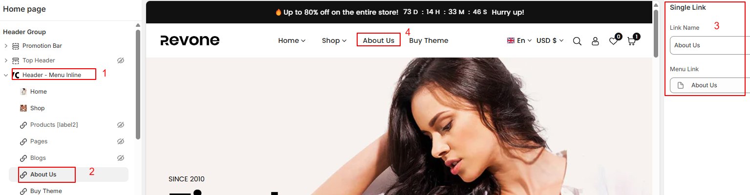 Setup Header Menu in Revone Shopify Theme - Navigation Guide